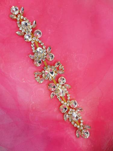 Crystal Clear Rhinestone Applique Embellishment