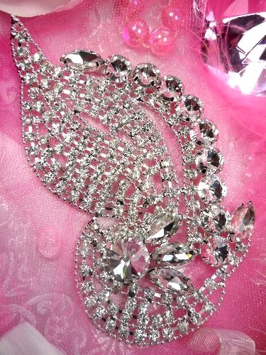 Crystal Clear Rhinestone Applique Embellishment