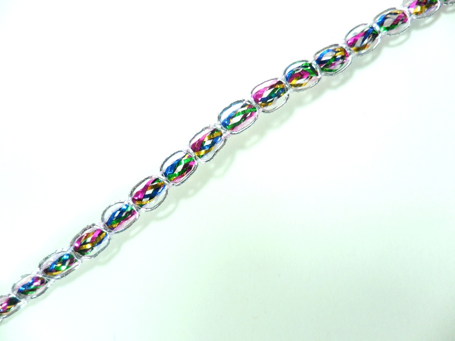 Trim Metallic Silver Multi-color
